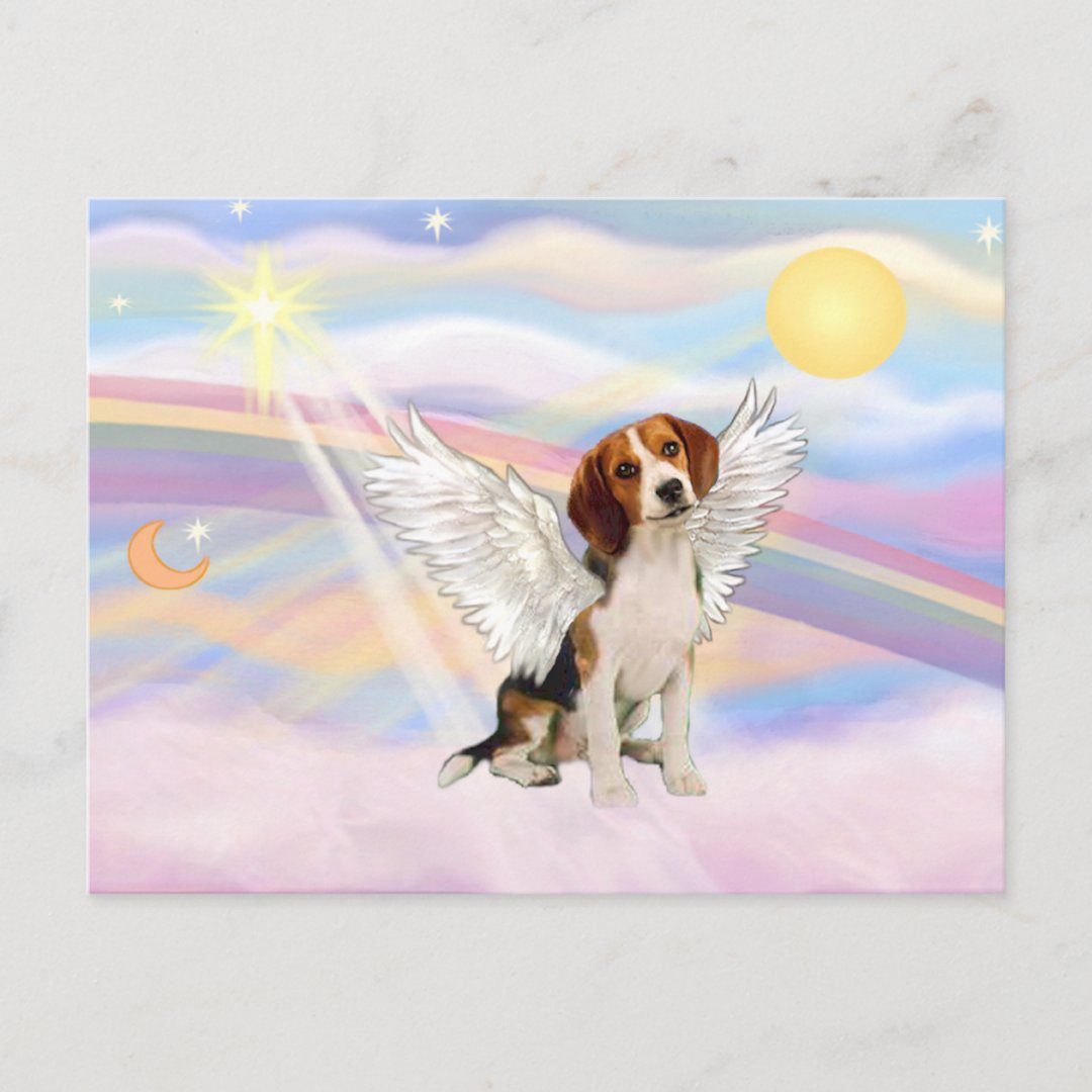 Beagle Angel Postcard | Zazzle