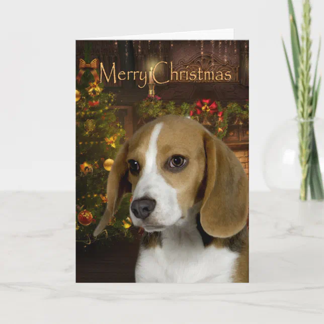 Beagle Christmas Card | Zazzle
