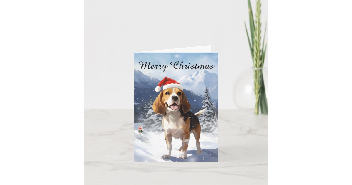 Beagle Christmas Card | Zazzle