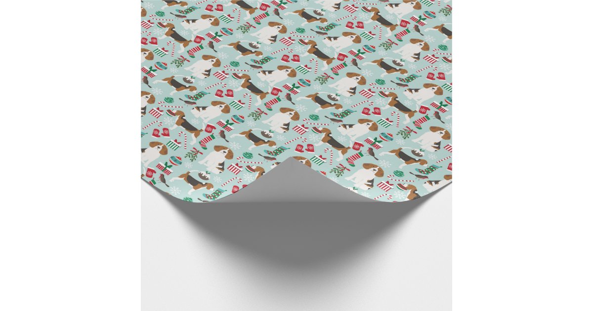 Beagle Christmas Dog Wrapping Paper | Zazzle