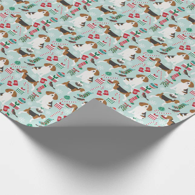 Beagle Christmas Dog Wrapping Paper | Zazzle