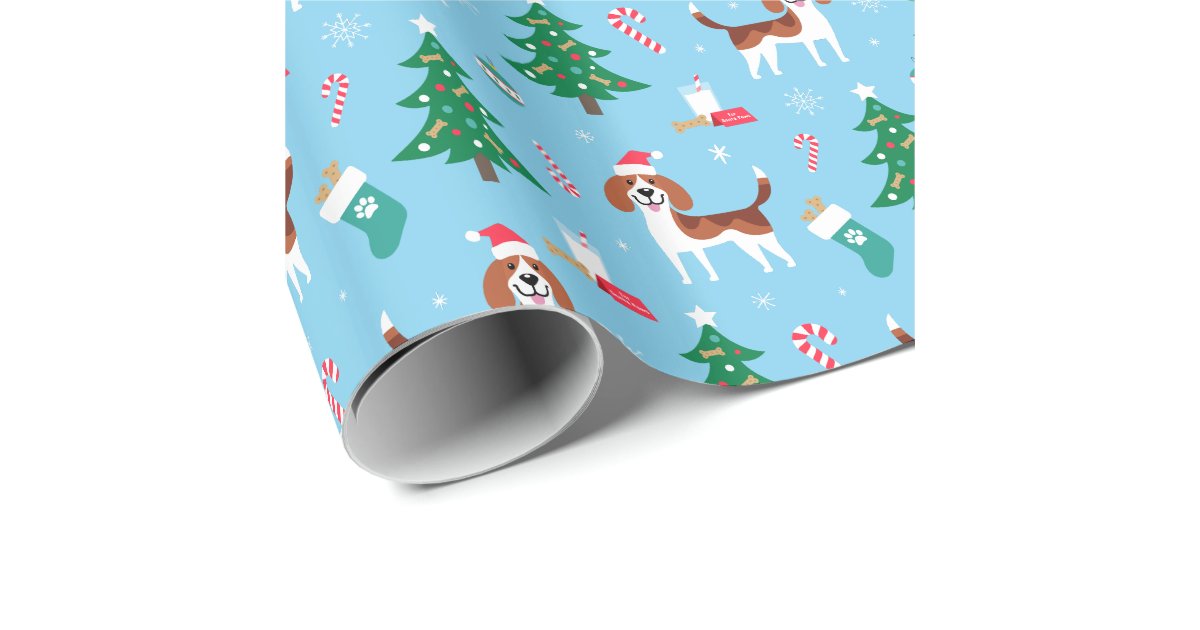Beagle Christmas Wrapping Paper | Zazzle