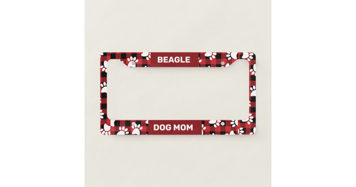 Beagle Dog Mom License Plate Frame | Zazzle