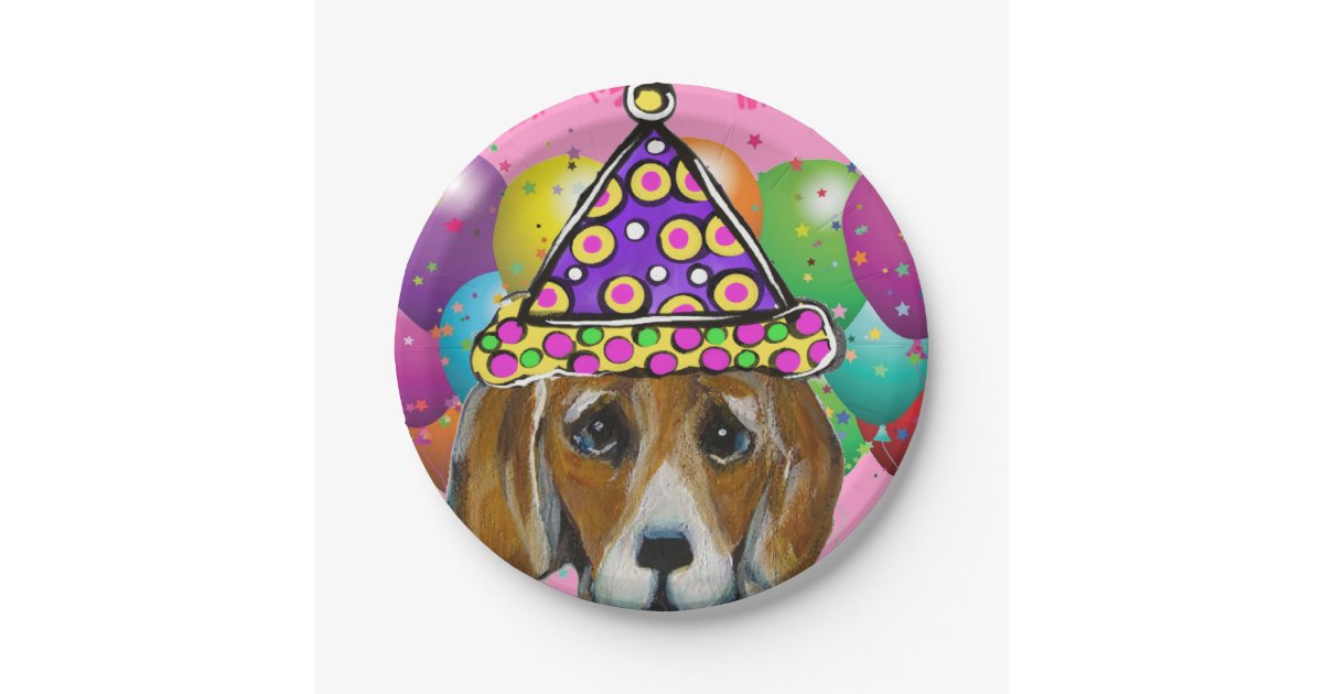 BEAGLE DOG PAPER PLATES | Zazzle