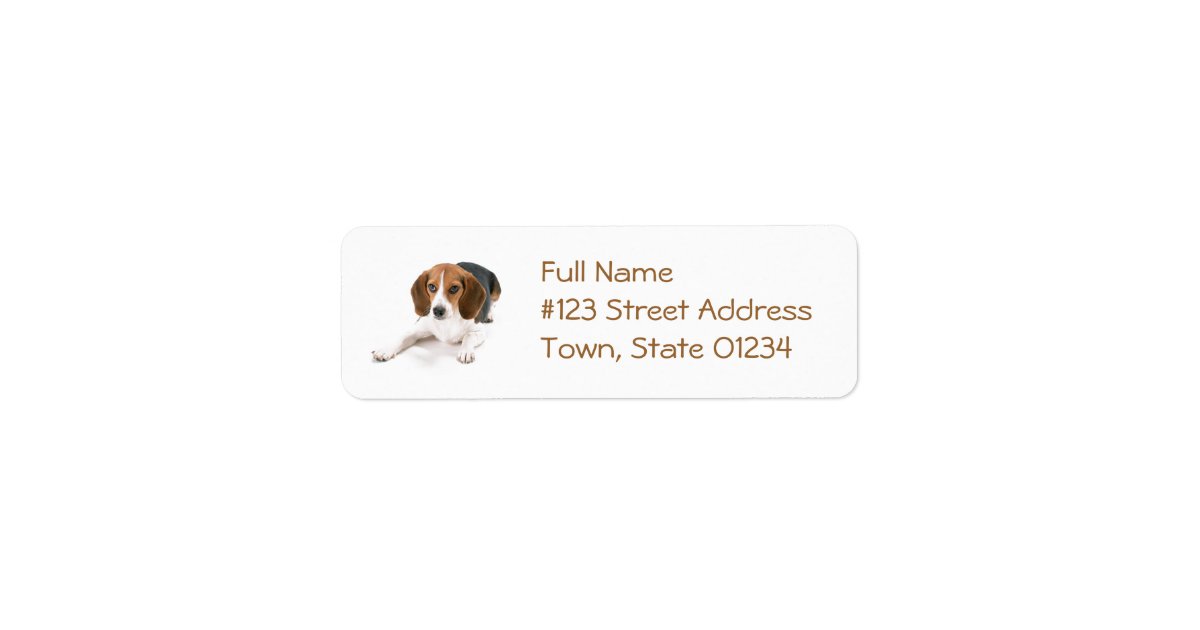 Beagle Dog Return Address Mailing Label | Zazzle