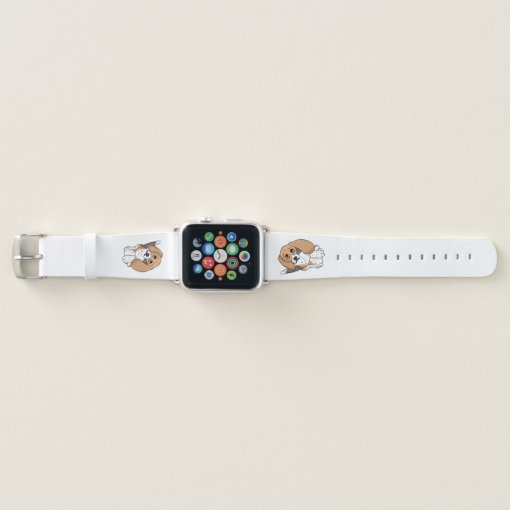 Beagle head tilt apple watch band | Zazzle