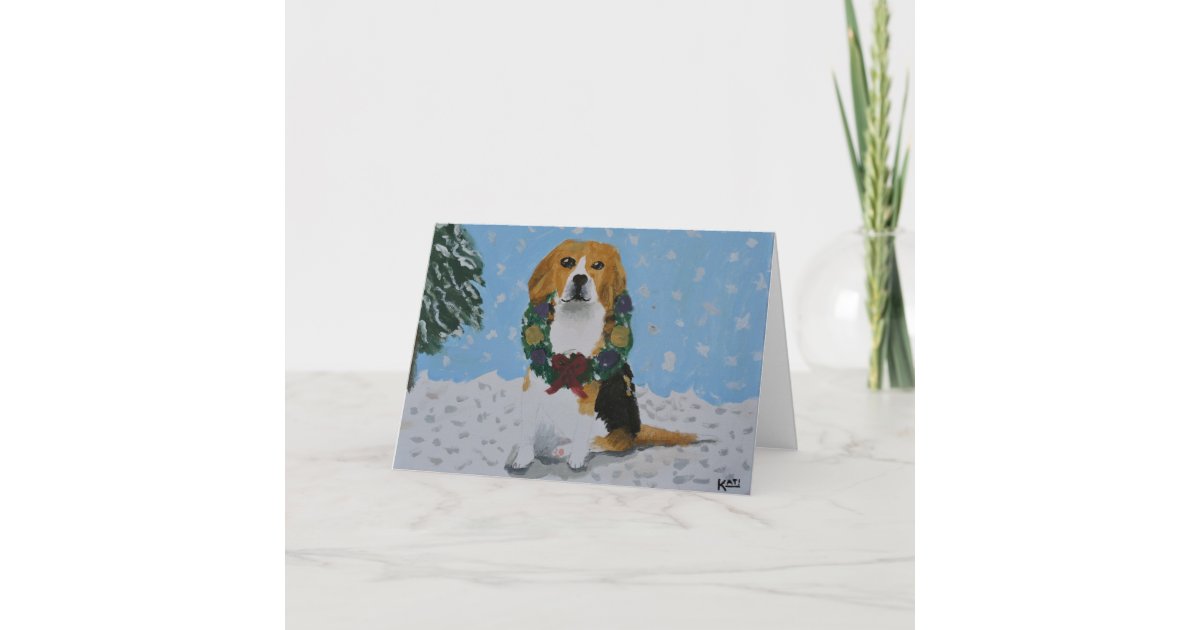 Beagle Holiday Card | Zazzle