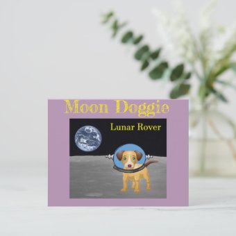 Beagle Moon Dog Lunar Rover by Funnycomb Postcard | Zazzle