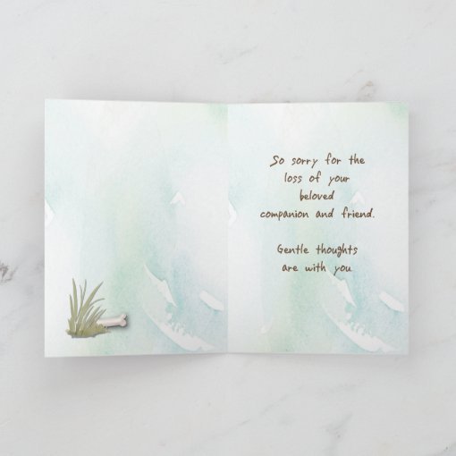 Beagle Pet Sympathy Over Rainbow Bridge Card | Zazzle