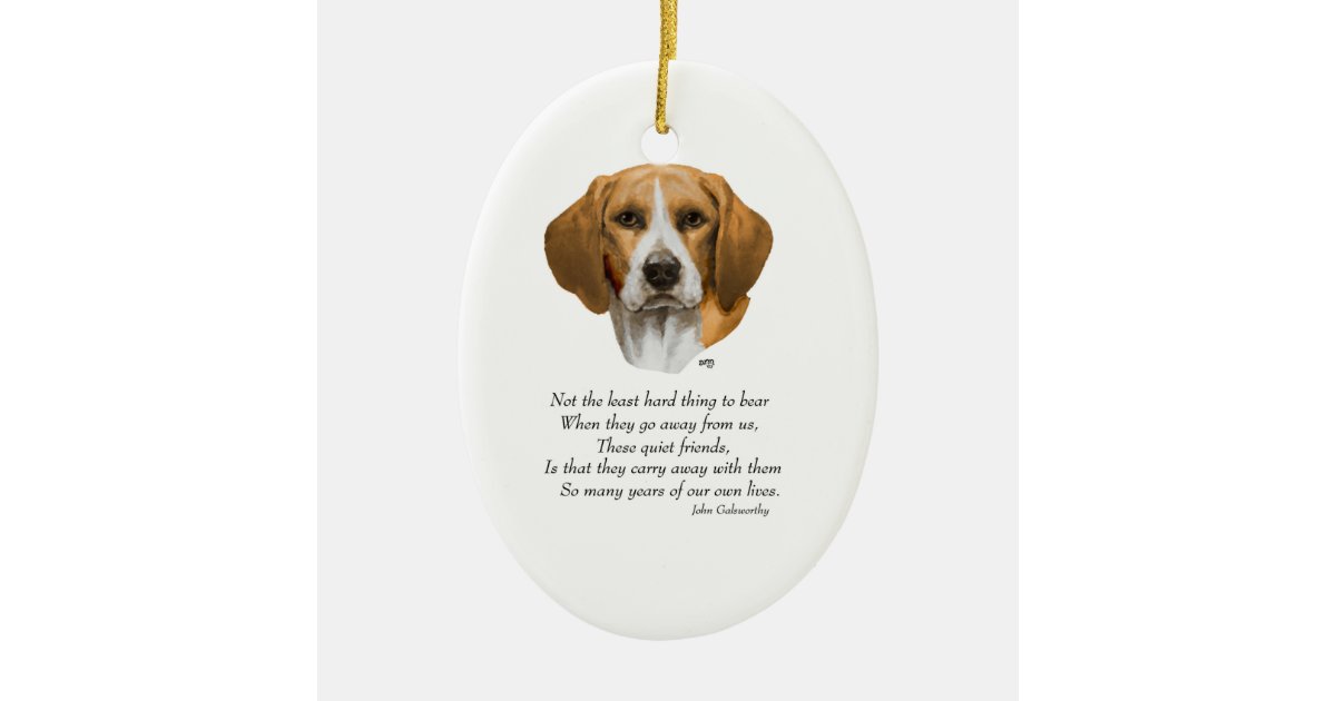 Beagle Rainbow Bridge Ceramic Ornament | Zazzle