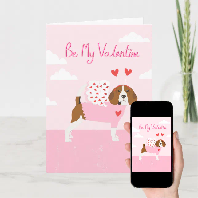 Beagle Valentines day Love card | Zazzle