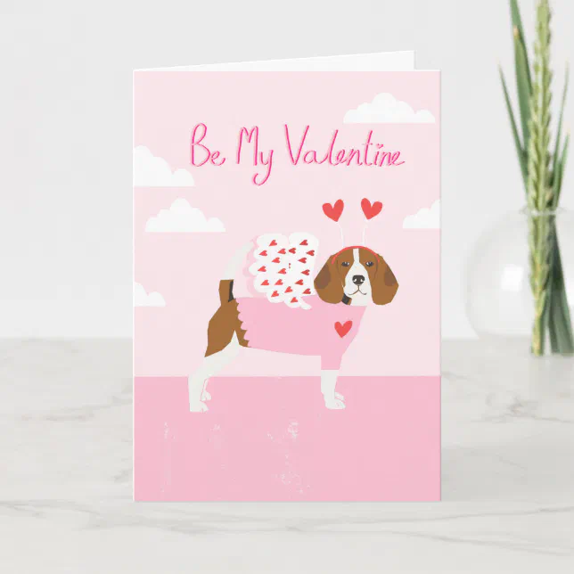 Beagle Valentines day Love card | Zazzle