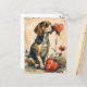 Beagle Vintage Valentine's Day Postcard | Zazzle