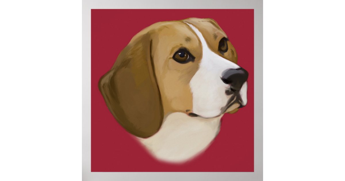 Beagles: Beagle Portrait Poster | Zazzle