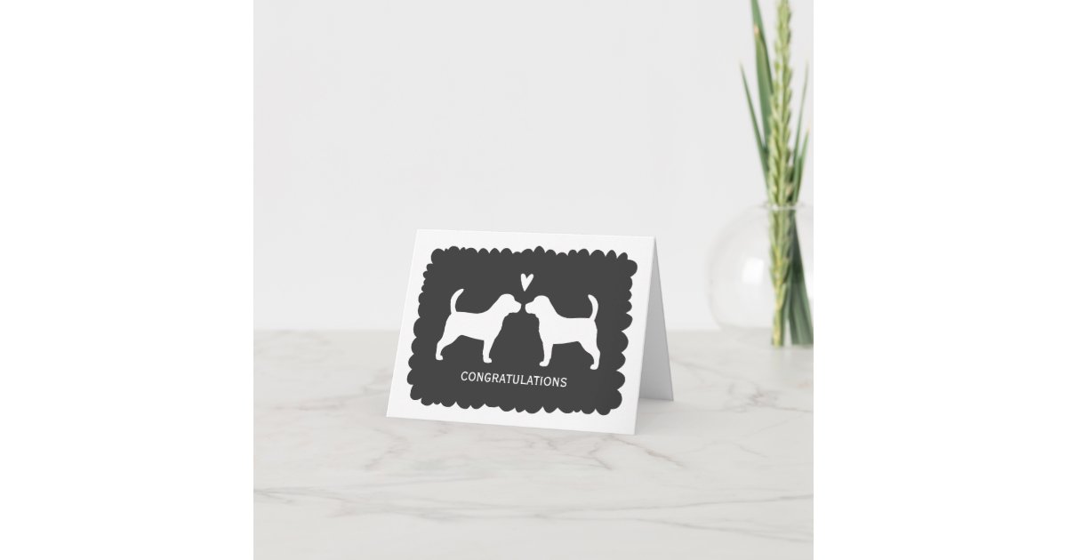 Beagles Wedding Dog Lover Congratulations Congrats Card | Zazzle