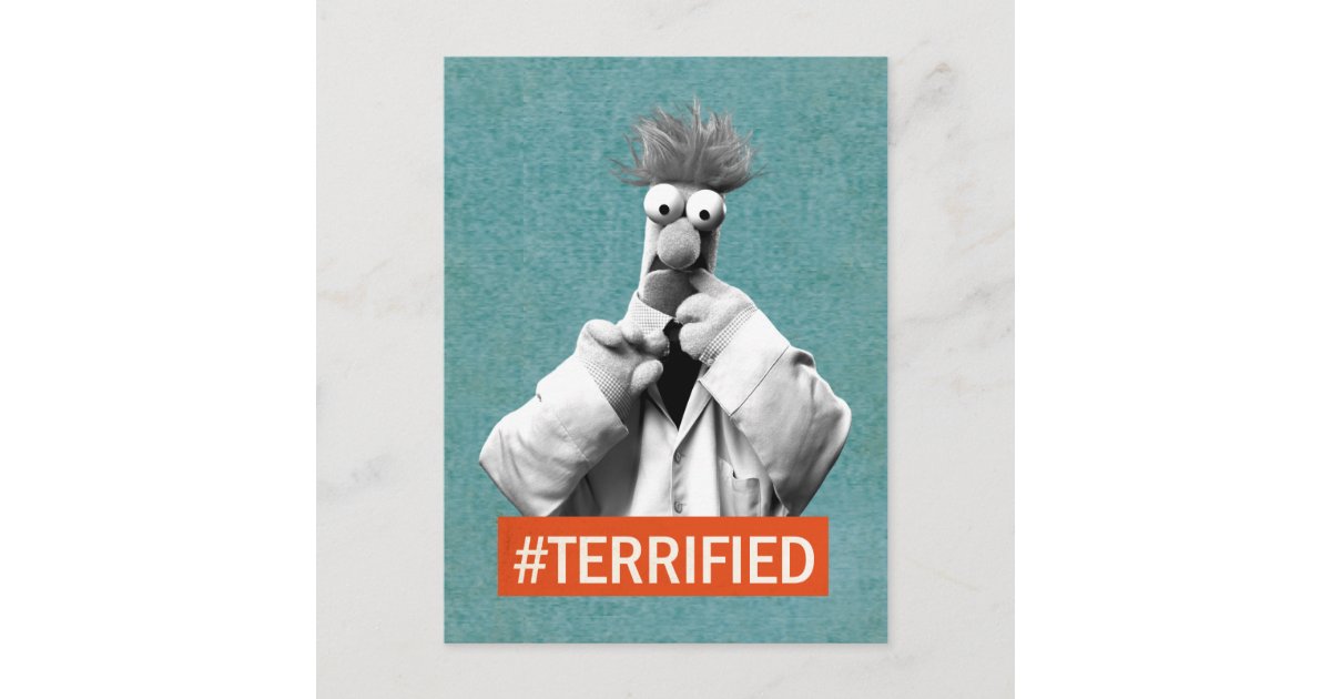 Beaker | #Terrified Postcard | Zazzle