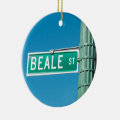 Beale Street sign Ceramic Ornament | Zazzle