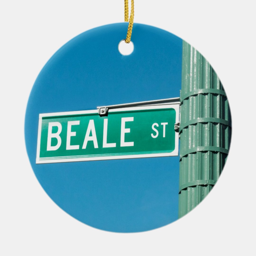 Beale Street sign Ceramic Ornament | Zazzle