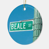 Beale Street sign Ceramic Ornament | Zazzle