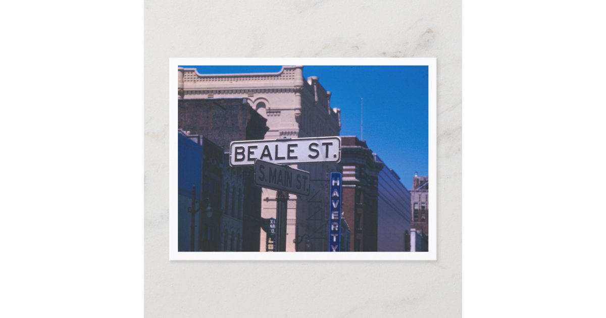 Beale Street sign photo, Memphis, Tennessee Postcard | Zazzle