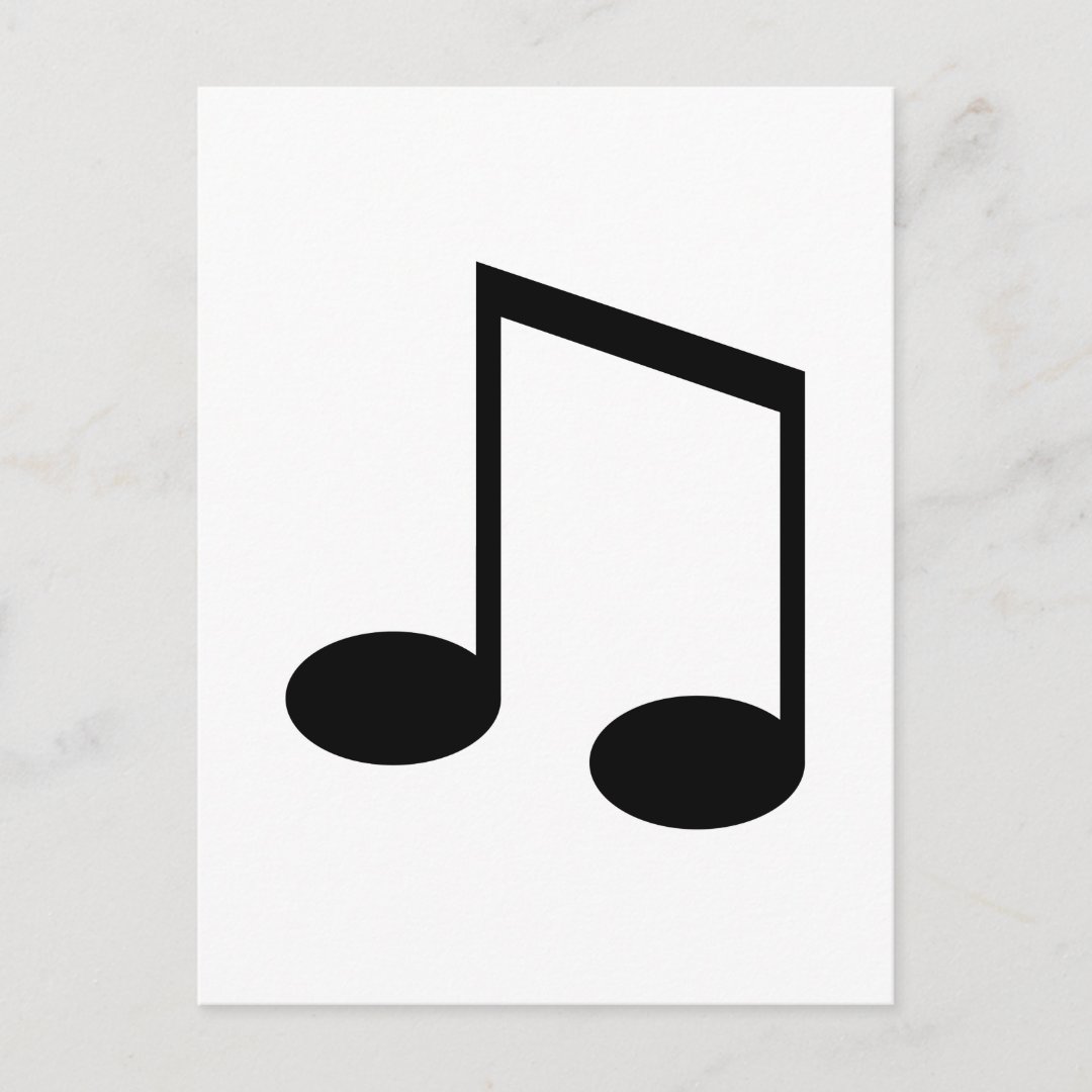 Beamed 8th Note Postcard | Zazzle