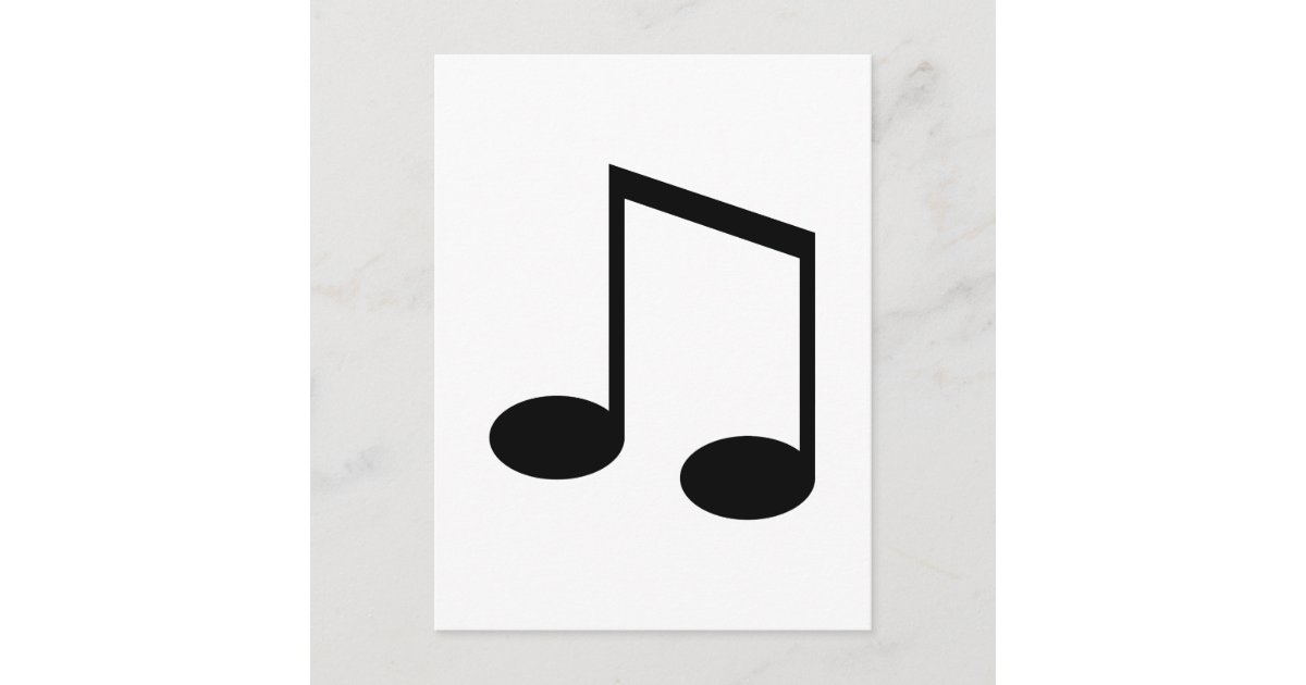 Beamed 8th Note Postcard | Zazzle