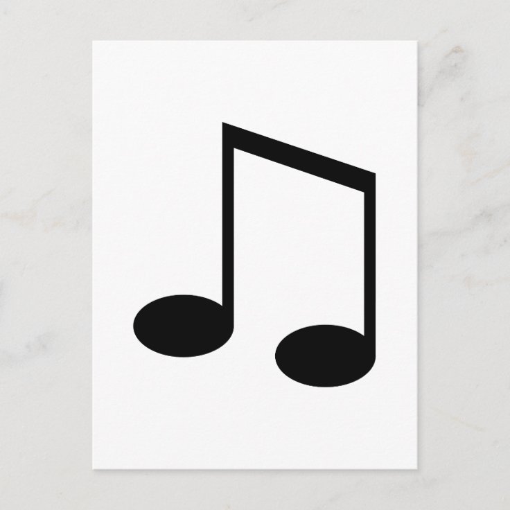 Beamed 8th Note Postcard | Zazzle