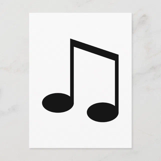 Beamed 8th Note Postcard | Zazzle