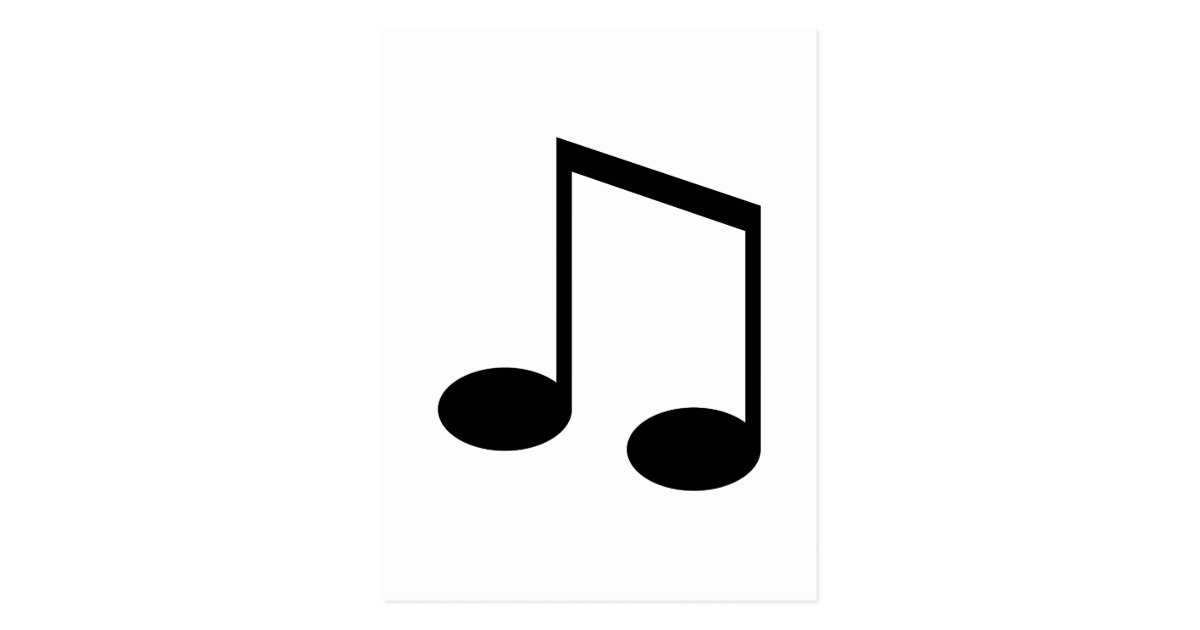 Beamed 8th Note Postcard | Zazzle.com