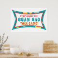 Bean Bag Toss Booth Sign Carnival Circus Birthday | Zazzle