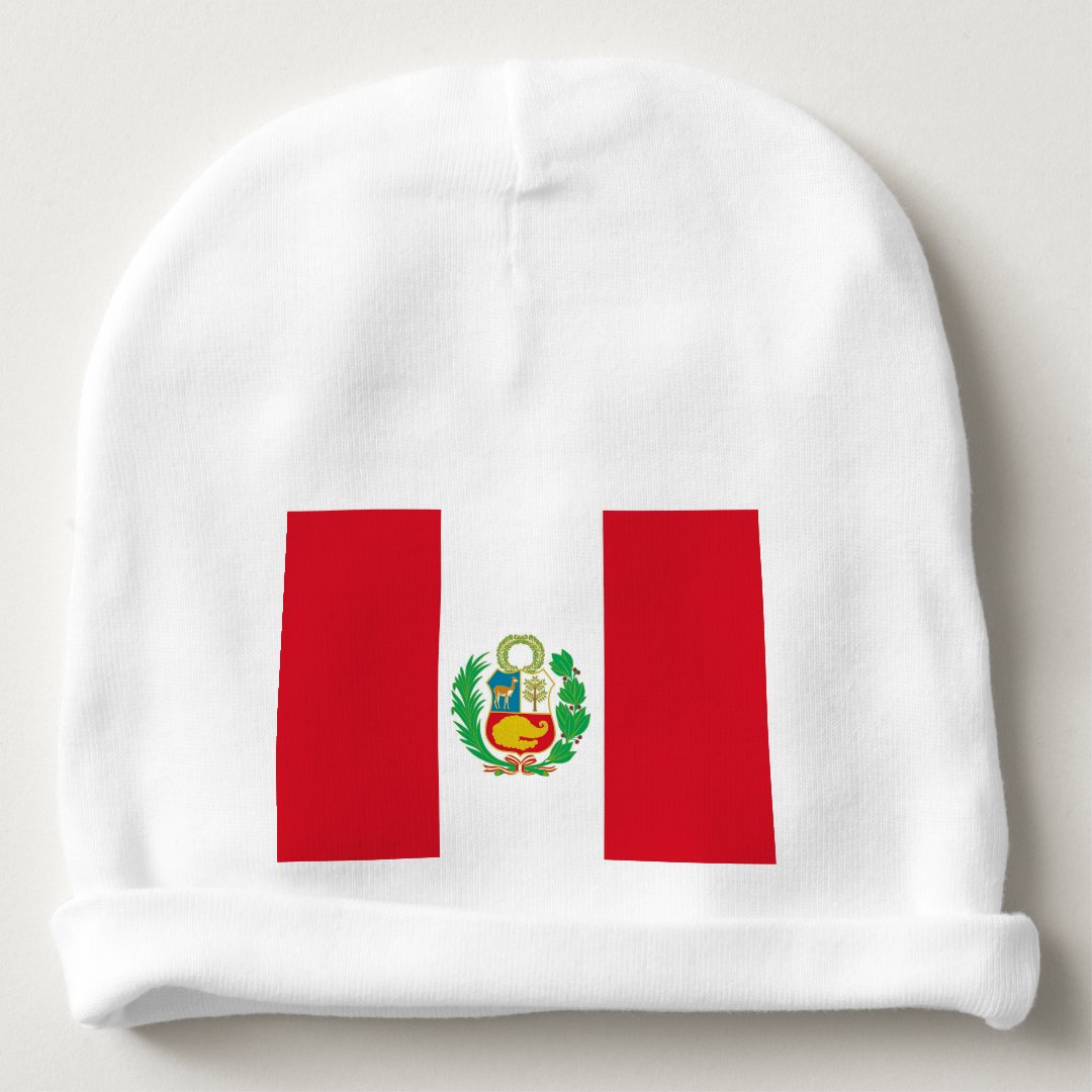 Beanie Baby Hat with flag of Peru | Zazzle