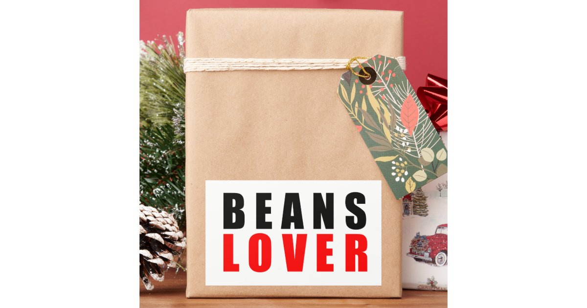 Beans lover, I love beans Rectangular Sticker | Zazzle