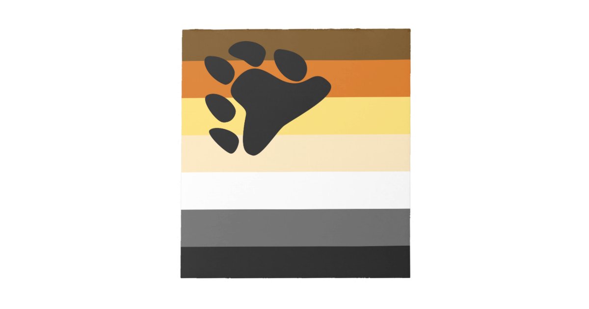 Bear and Cub Community LGBT Gay Pride Flag Notepad | Zazzle