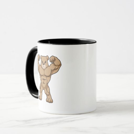 Bear as Bodybuilder with big Muscles Mug | Zazzle