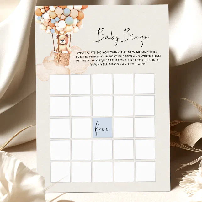 Bear Baby Shower Game - BINGO | Zazzle