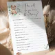 Bear Baby Shower Game - How Well Do You Know Mommy | Zazzle