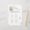 Bear Baby Shower Game - What's In Your Purse | Zazzle