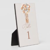 Bear Balloons Table Number Plaque | Zazzle