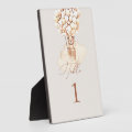 Bear Balloons Table Number Plaque | Zazzle