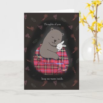 Bear Bunny Love Couple Valentine Anniversary Cute Card | Zazzle