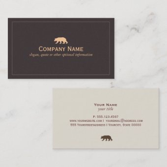 Bear Business Card | Zazzle