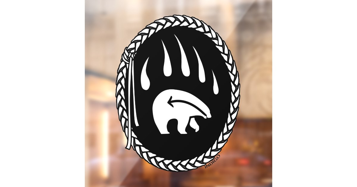 Bear Claw Decal Tribal Bear Art Window Cling | Zazzle