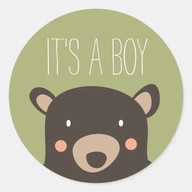Bear Cub Classic Round Sticker | Zazzle