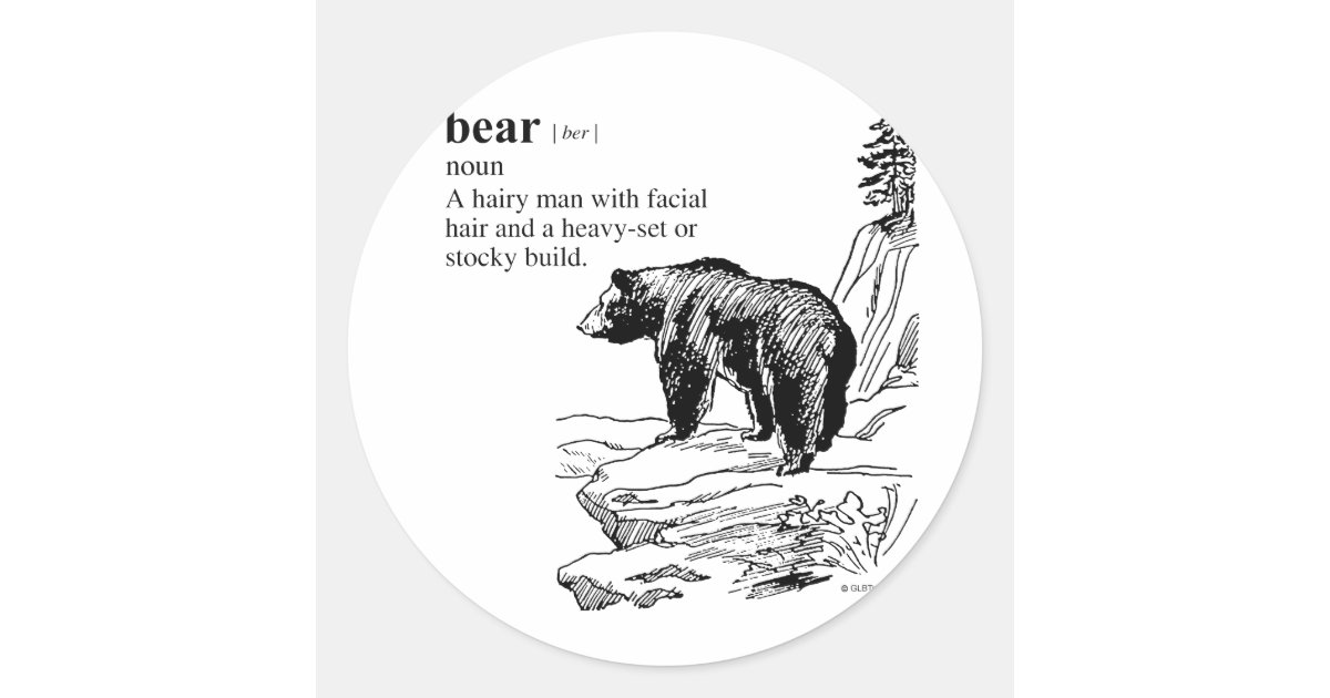 BEAR DEFINITION CLASSIC ROUND STICKER | Zazzle