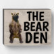 BEAR DEN GRIZZLY BEAR WOOD SIGNS FOR DAD HIM | Zazzle