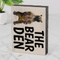 BEAR DEN GRIZZLY BEAR WOOD SIGNS FOR DAD HIM | Zazzle