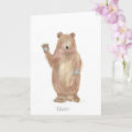 bear design greeting card, blank inside, card | Zazzle