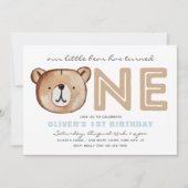 Bear First Birthday Invitations | Zazzle