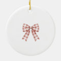 Bear First Christmas Keepsake for Baby Girl Ceramic Ornament | Zazzle