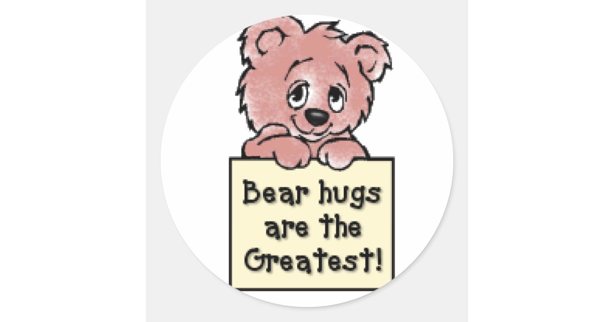 Bear Hugs Classic Round Sticker | Zazzle
